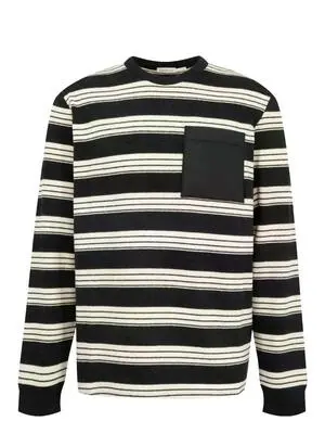 Moncler Striped Chest-pocket T-shirt - Black
