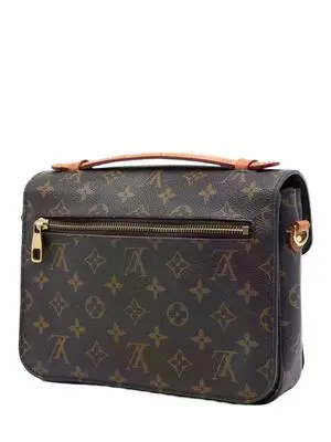 LOUIS VUITTON 2018 Monogram Pochette Metis Satchel Brown