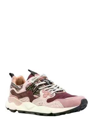 FLOWER MOUNTAIN Yamano 3 Panelled Leather Sneakers Pink