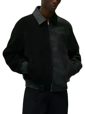 ARTE ANTWERP Logo-patch Panelled Leather Jacket