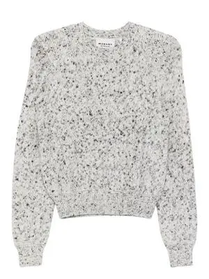 MARANT ETOILE Anya Marl-knit Raglan-sleeve Knitwear - Neutrals