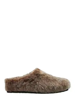 BIRKENSTOCK Amsterdam Wrapped Shearling Mules - Brown