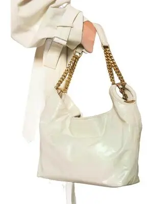 Saint Laurent Small Hortense Shoulder Bag - Neutrals