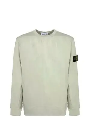 Stone Island 6100017 Organic Cotton Interlock Regular-fit Crew-neck Sweatshirt Neutrals