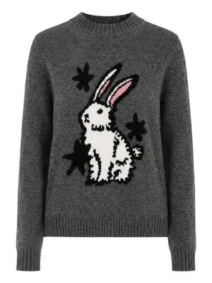 MAX MARA Weekend Max Mara Rabbit Intarsia Crew Neck Sweater