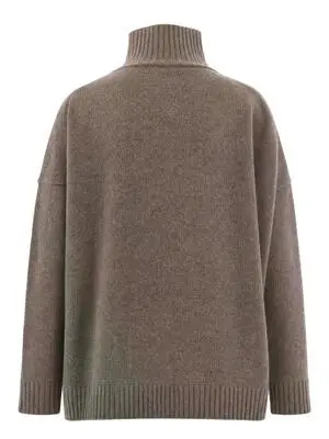 Max Mara Turtleneck Drop-shoulder Sweater - Brown