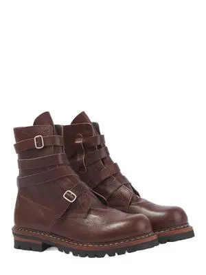 Our Legacy Tanker Leather Ankle Boots - Brown