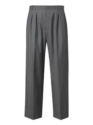 THE ROW Tavel Virgin Wool Mouliné Suit Pants - Grey