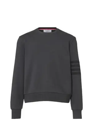 Thom Browne 4-bar Cotton Jersey Sweatshirt - Grey