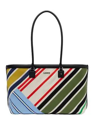 Loewe Verano Large Embroidered Canvas Tote Bag - Multicoloured