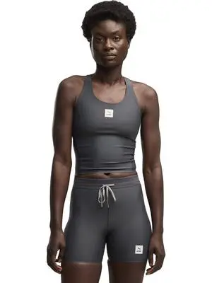 PUMA X Saysky Performance Cropped Running Tank Top - Gray