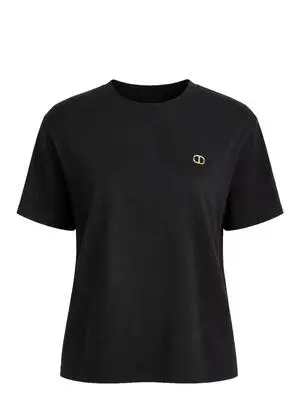 TWINSET Logo-plaque T-shirt - Black