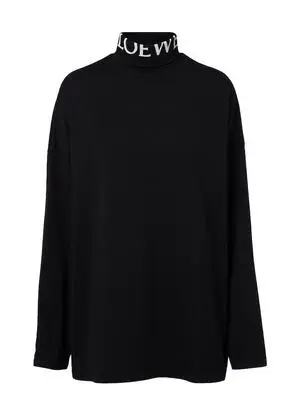 Loewe Logo Cotton Top - Black