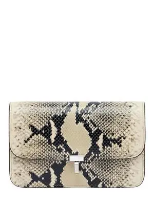 TOTEME T-lock Snake-effect Leather Crossbody Bag - Multicoloured