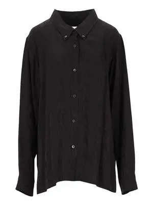 Dries Van Noten Dries Van Noten Viscose Moiré Motif Shirt Black