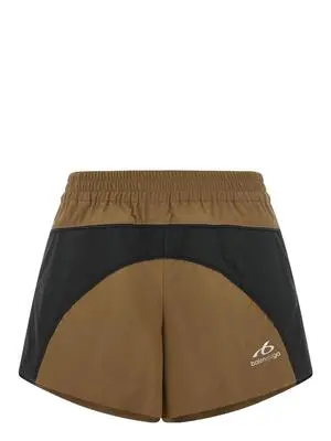 Balenciaga Techwear" Relaxed Fit Shorts - Brown