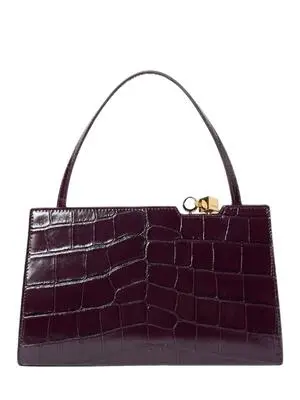 Jacquemus Handbag Leather Dark Burgundy "le Salon" Red