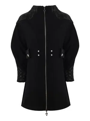 MIRIMALIST Angle Puff Wool Coat - Black