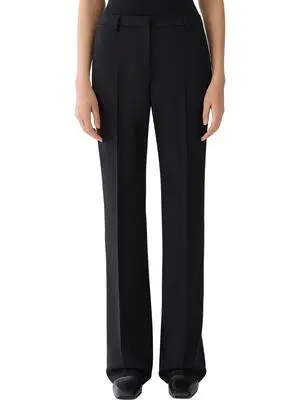 Lafayette 148 New York Lafayette 148 New York Responsible Stretch Wool Greene Straight Pant Black