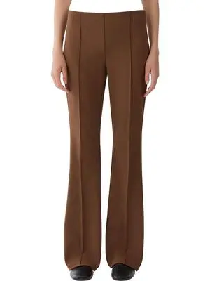 Lafayette 148 New York Lafayette 148 New York Stretch High Rise Flared Pants Toffee