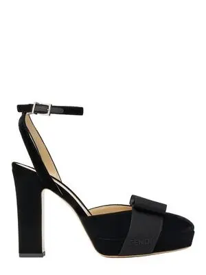Fendi After 9 Slingback Platform Heels - Black