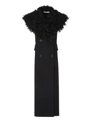 Fendi Double-breasted Shearling Gilet - Black