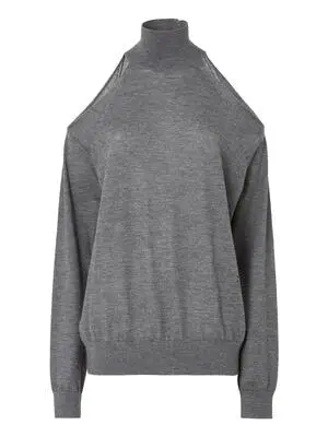 Fendi Mélange Cashmere Turtleneck Jumper - Grey