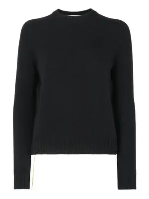 Fendi Cashmere Jumper With Embroidered Logo - Black