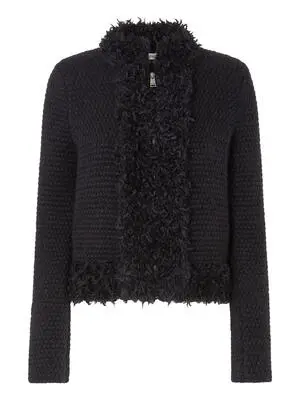 Fendi Mohair Wool Blend Jacket - Black