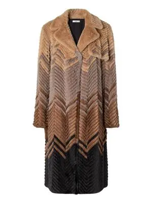 FENDI Fendi Long Trench Coat With Chevron Motif