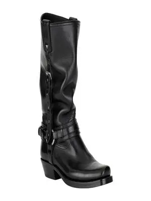 Fendi Calf Leather Buckled Boots - Black