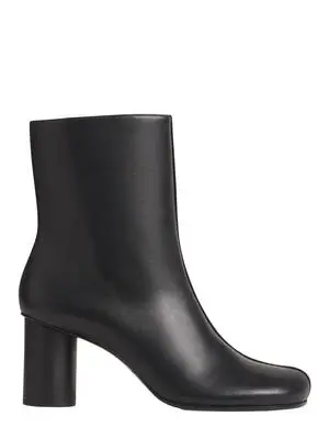 REFORMATION Phadra Leather Ankle Boots - Black