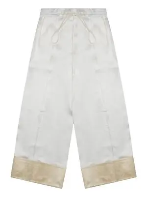 TOTEME Pantalone In Raso Con Coulisse - White