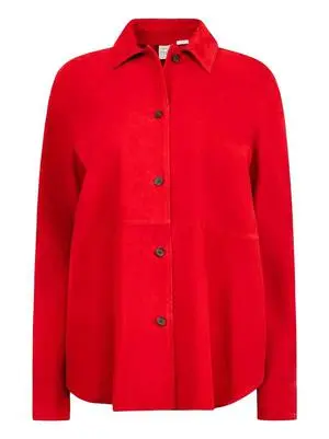 TOTEME Suede Overshirt - Red