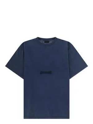 Balenciaga Balenciaga Men T-Shirt Con Logo Ricamato Blue