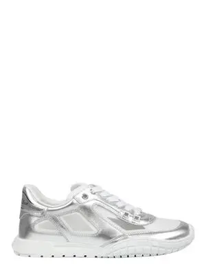 Dior Leather Logo Sneakers - Silver