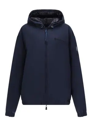Moncler Bomber Jacket With Hood - Blue
