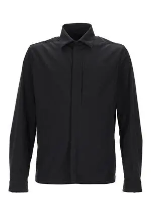 Herno Herno Men Overshirt In Misto Lana Black