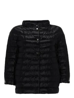 Herno Cropped Padded Down Jacket - Black