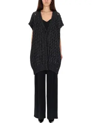 Herno Vest With Perforated Workmanship - Black
