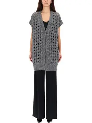 Herno Sleeveless Vest With Perforated Workmanship - Gray
