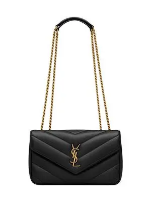 Saint Laurent Loulou Small Leather Bag - Black