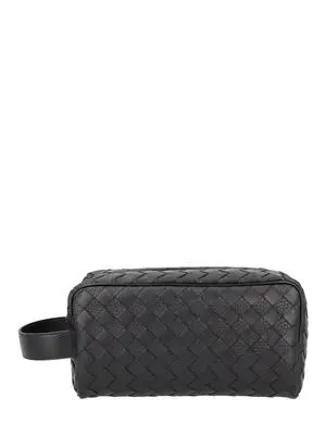 Bottega Veneta Clutch Bag With Woven Pattern - Black