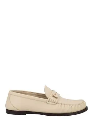 SAINT LAURENT SAINT LAURENT Calf Leather Loafers With Gold Tone Detailing