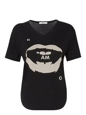 Fendi Jersey T-shirt With 'ti Amo' Print - Black