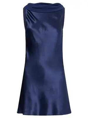 REFORMATION Jonelle Silk Mini Dress - Navy