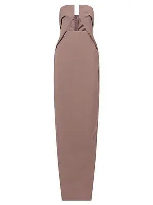 Rick Owens Strapless Wool-blend Gown - Grape