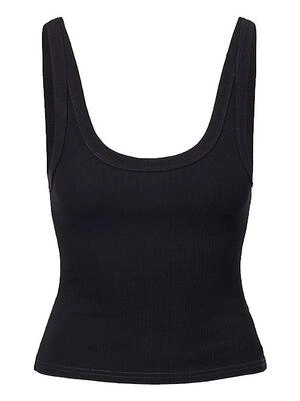 Dissh Diah Cotton-blend Ribbed Tank Top - Black