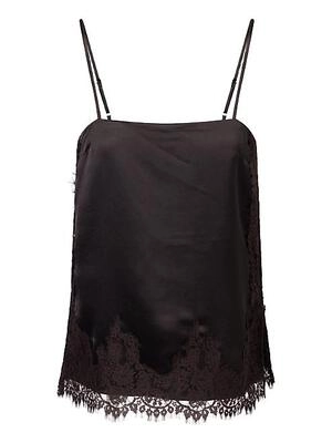 Dissh Selene Lace-trim Cami Top - Espresso