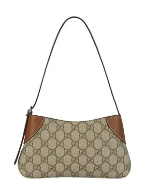 Gucci Gg Emblem Small Shoulder Bag 'ebony/sundial - Tan
